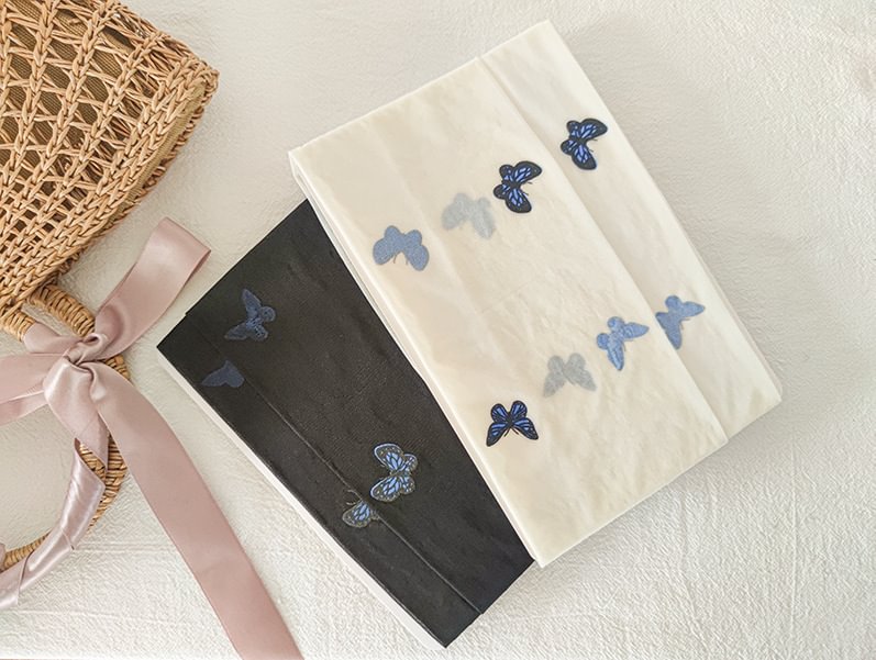 BLUE BUTTERFLY MESH STOCKINGS