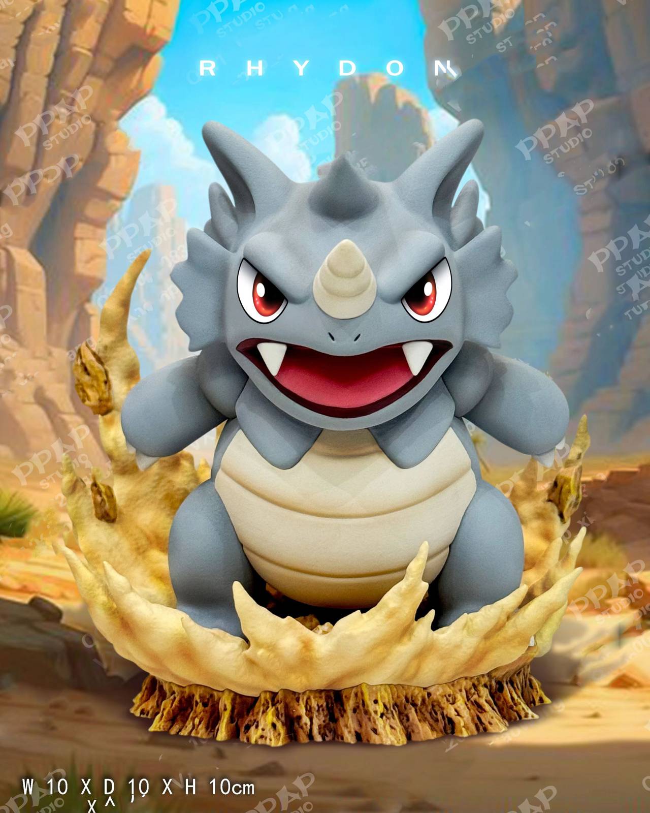 Little Fatty Series Rhydon - Pokemon Resin Statue - PPAP Studios