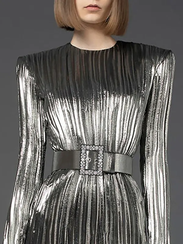 Flawless Elegance: A-Line Mini Dresses with Flared Sleeves, Belted ...