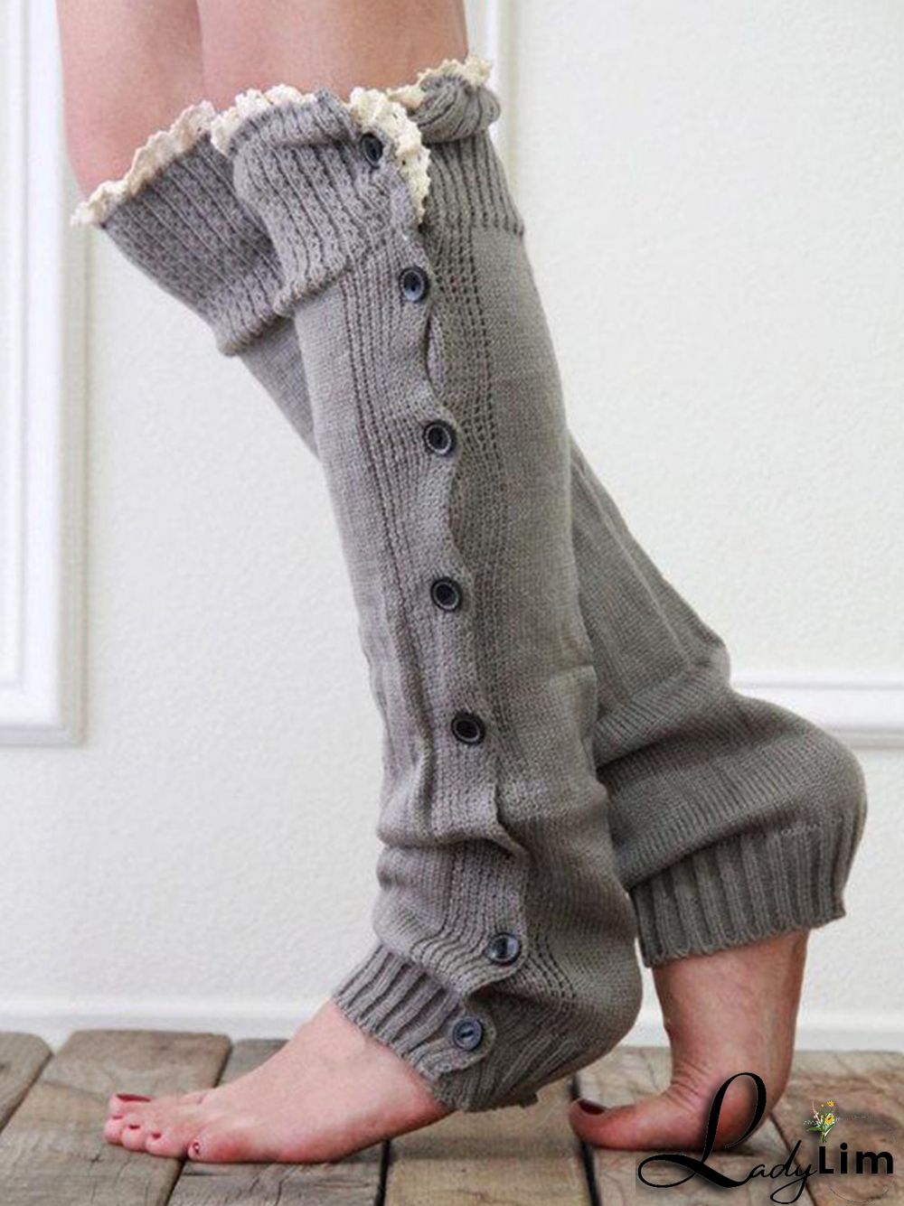 Vintage Knitting Lace Leg Warmers Accessories - Ladylim