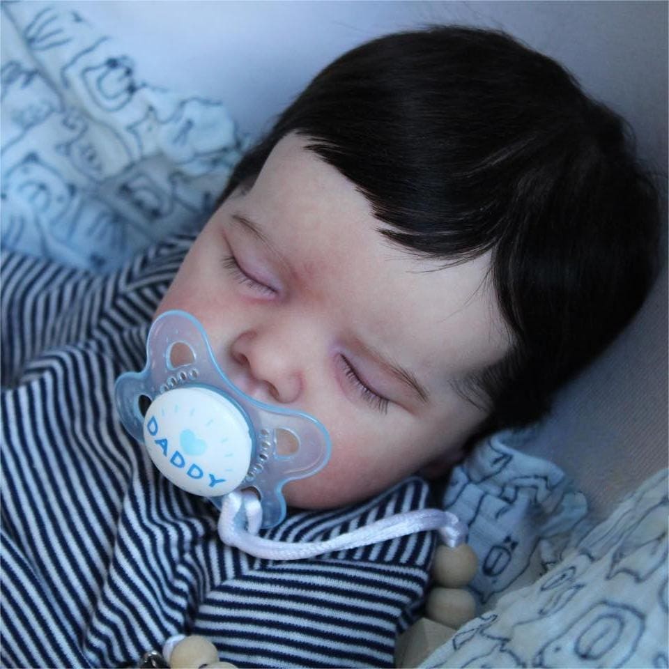 Full Flexible Silicone Reborn Baby Doll Boy With Realistic Belly Button ...