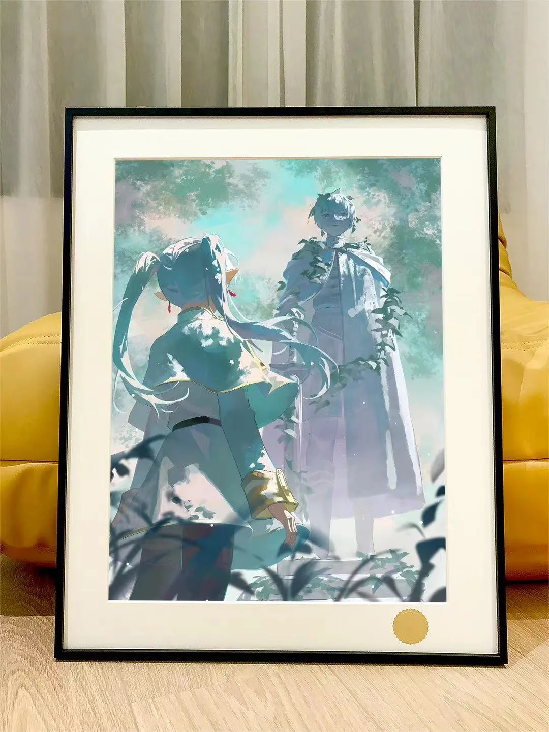 Frieren Watching Himmel Statue Decorative Painting - Frieren: Beyond ...