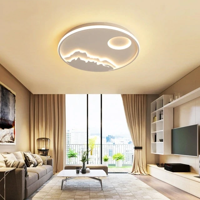 LED Ceiling Light Modern Nature Sunrise Design For Living Room Bedroom ...