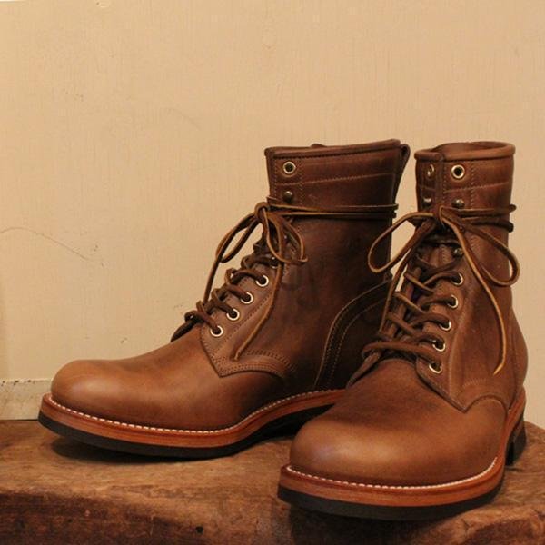 Men's Retro Lace Up Round Toe Martin Boots