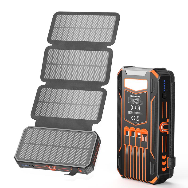 4 Solar Panels Solar Charger Power Bank 48000mAh