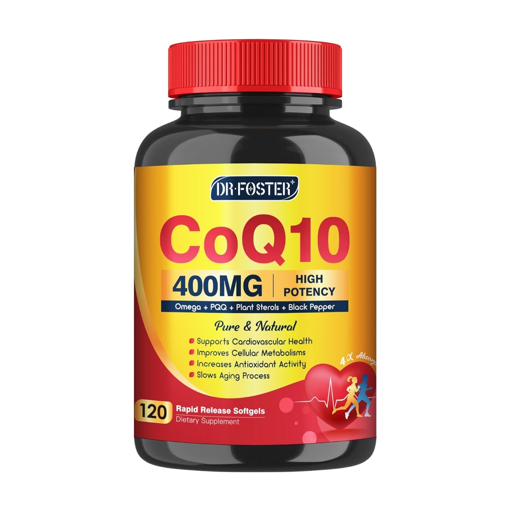 CoQ10 400mg SoftGels COQ10 - CQ10 Coenzyme Q10 Supplement, Plus PQQ ...