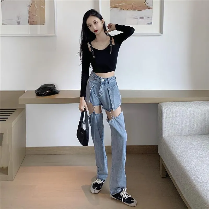 DETACHABLE SHORTS JEANS