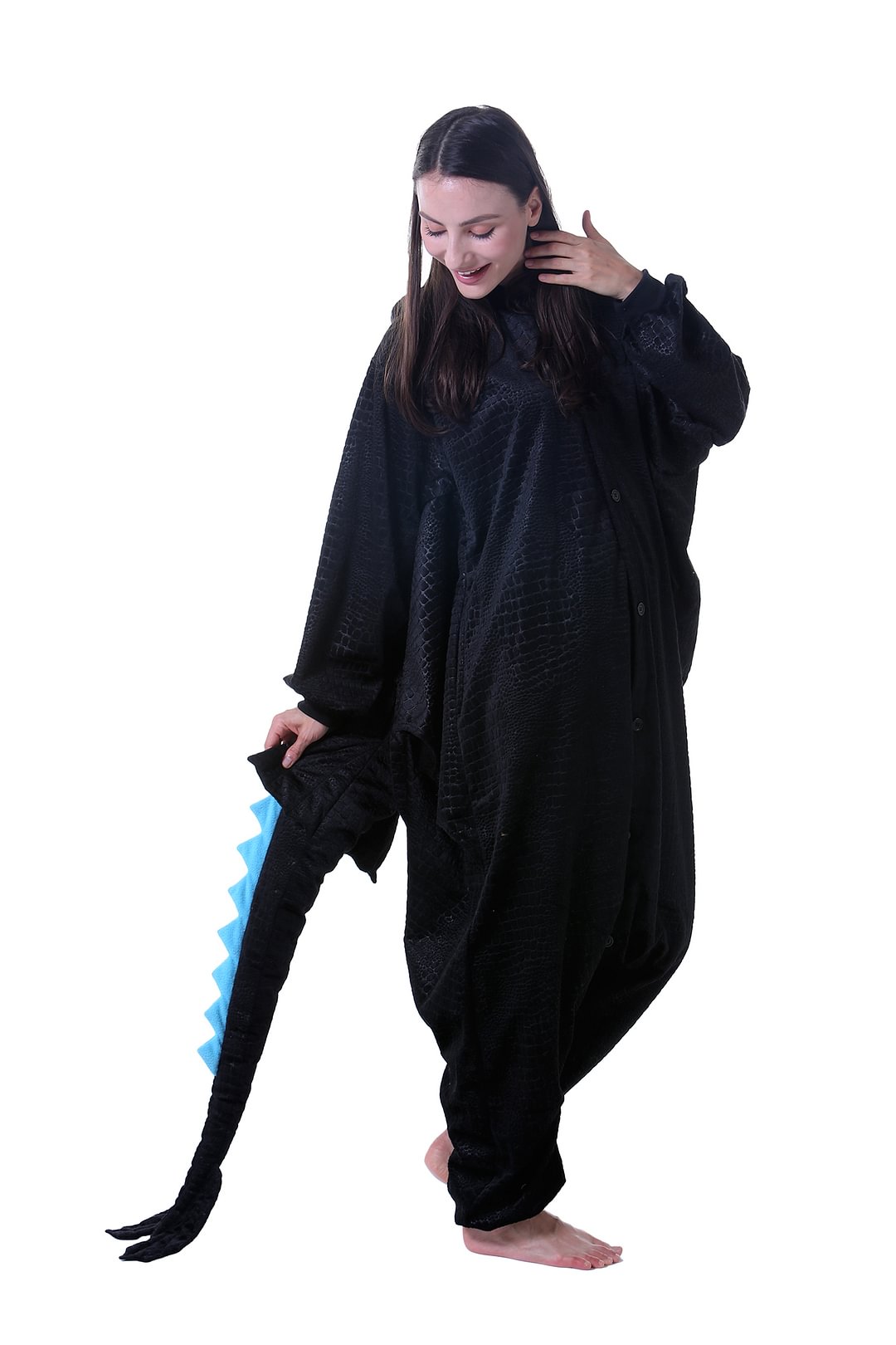 Black Dragon Kigurumi animal onesie costumes for adult
