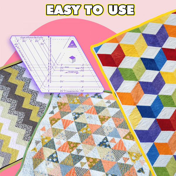 【2022】60 Degree Diamond & Triangle Quilting Template