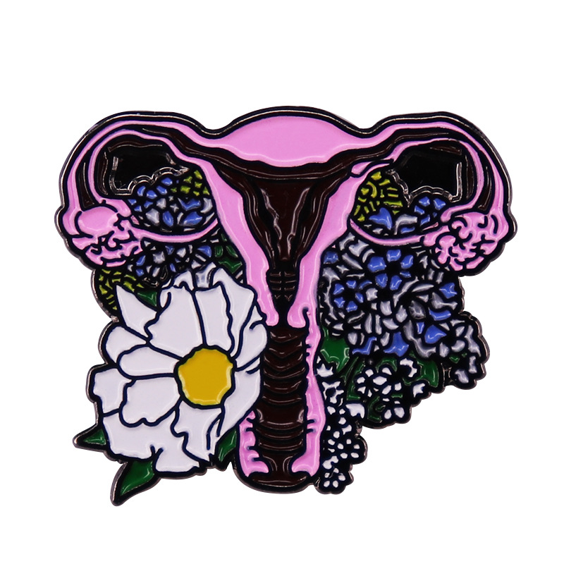 High-quality Copper Human Organ Uterus and Beautiful Flowers Mix and ...