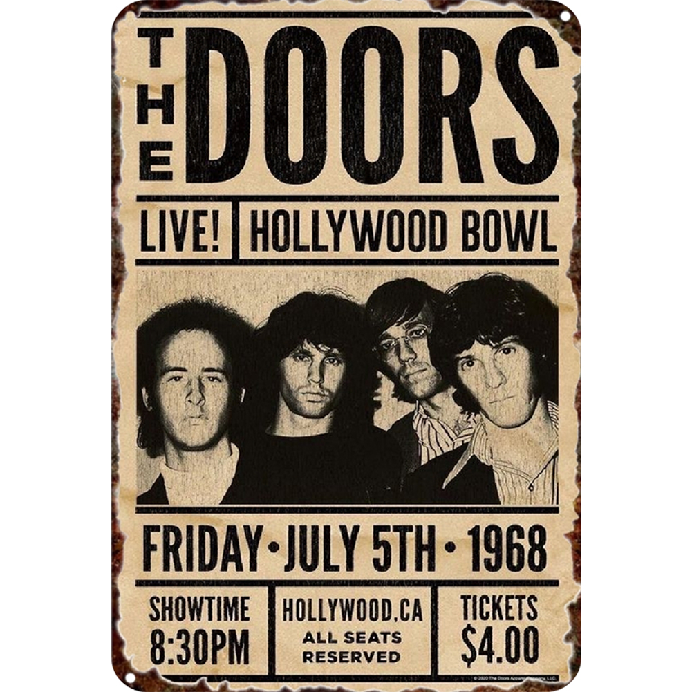 The Doors - Panneaux en étain métallique(20*30cm/30*40cm) - Musique
