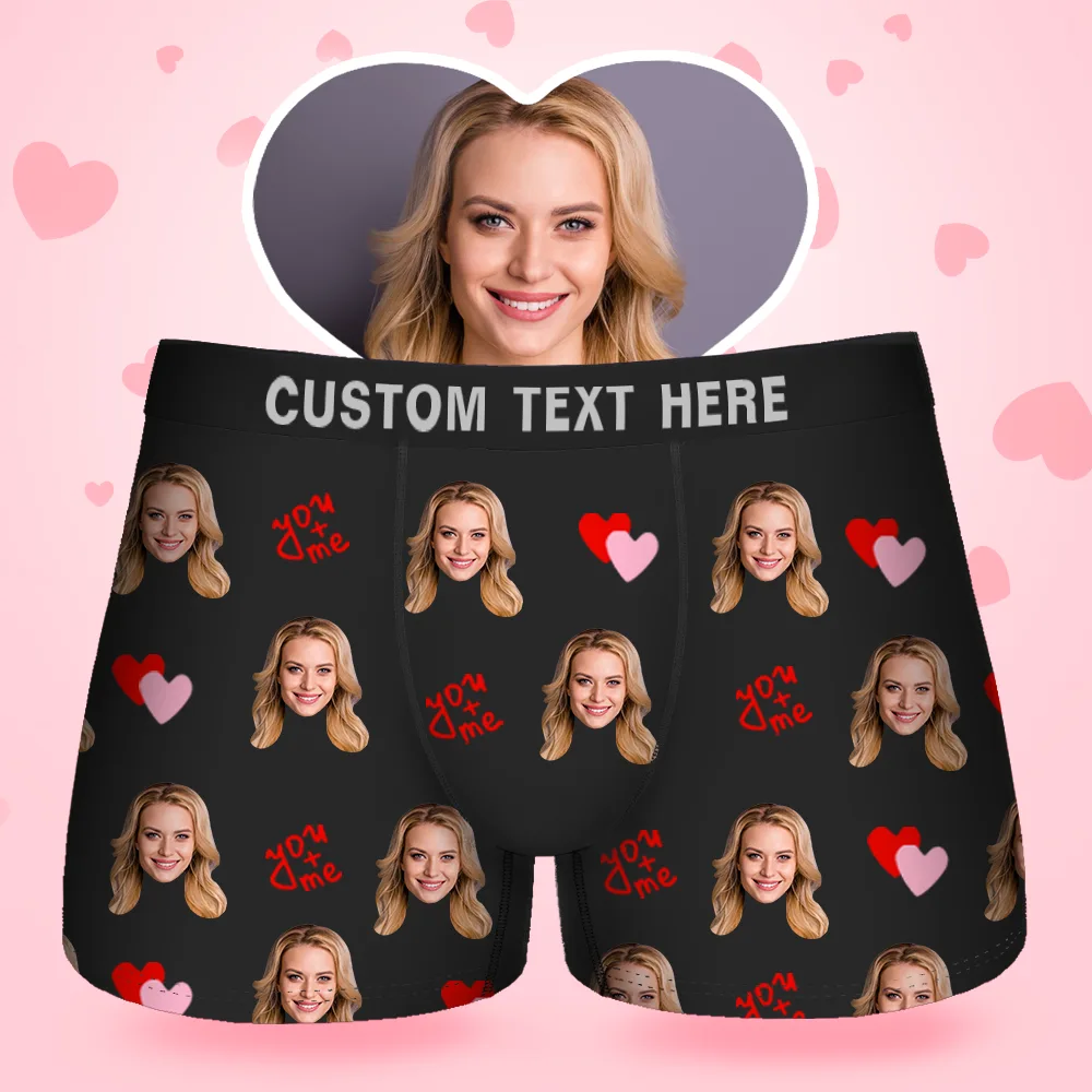 Valentine's Day Giftss Custom Face Men's Boxer You And Me Style ...