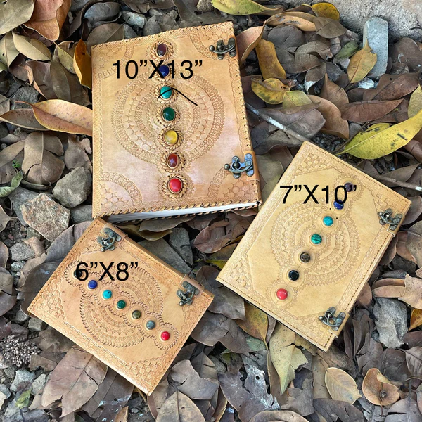 Supernatural Notebook with 7 Chakra Gems