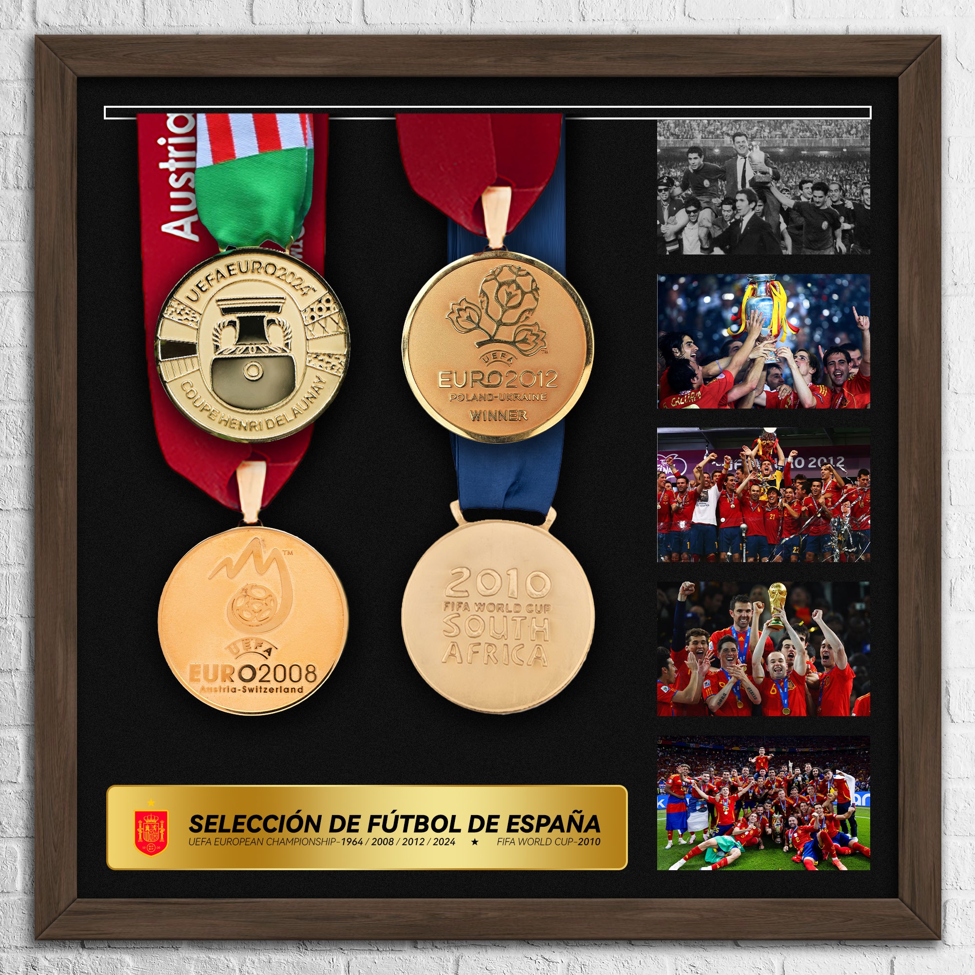 4 Medals Spanish National Team Española Championship Gold Medal Photo Frame
