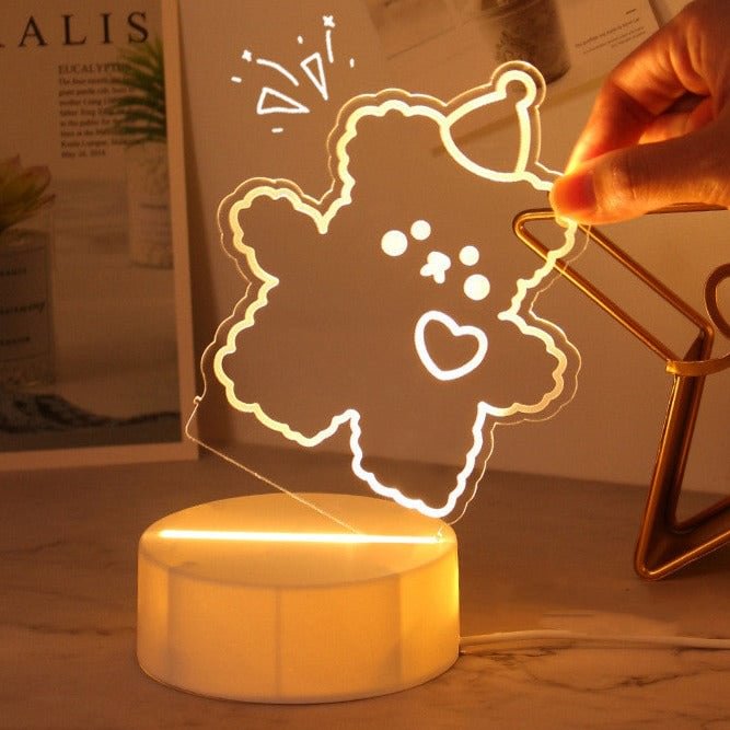 Cute 3D Acrylic Lamp