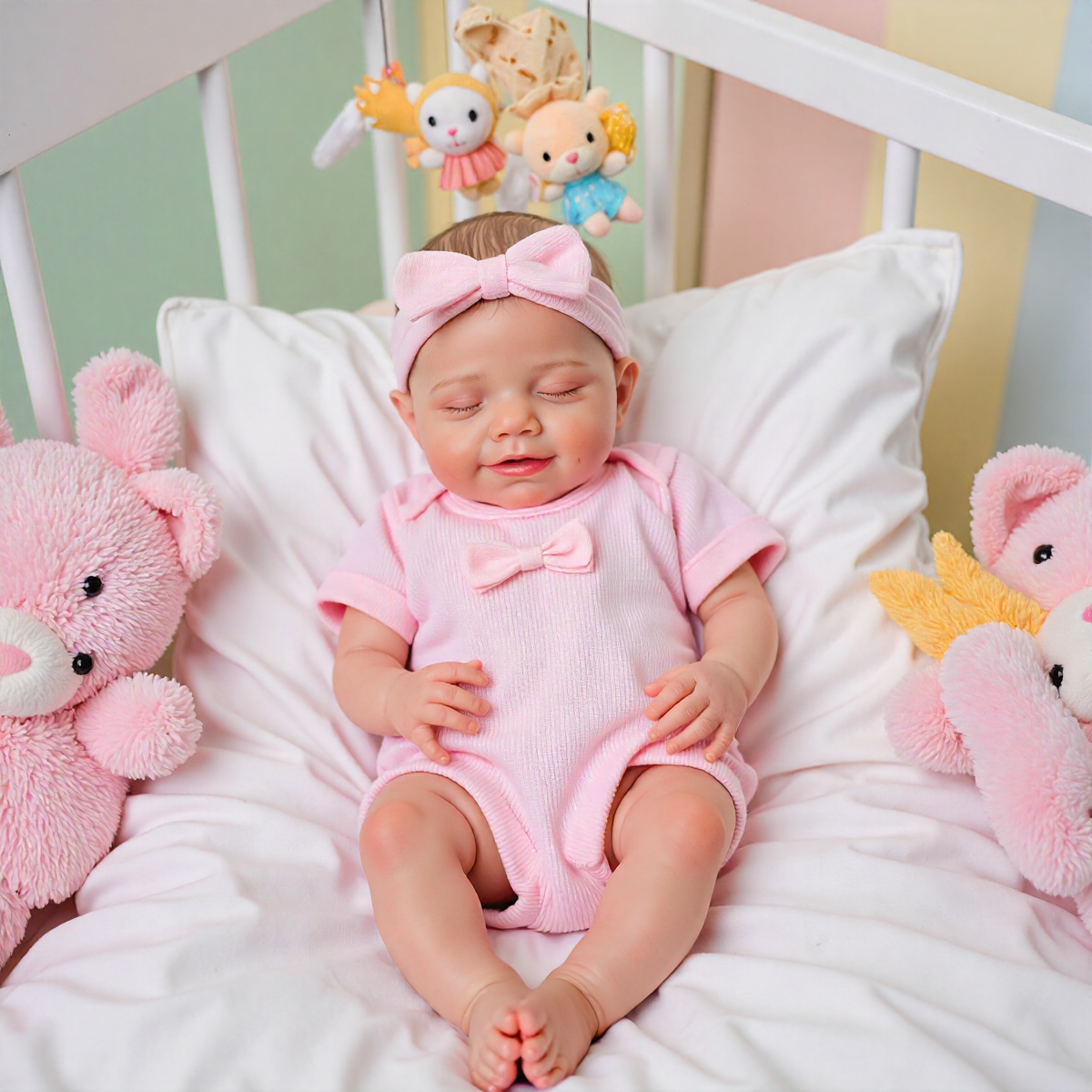 [New] 20" Realistic Reborn Sweet Sleeping Baby Girl Crese Lifelike Baby ...
