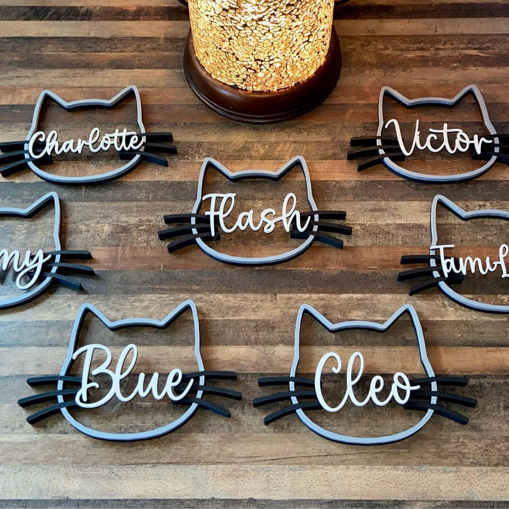 Personalized Name Cat Sign