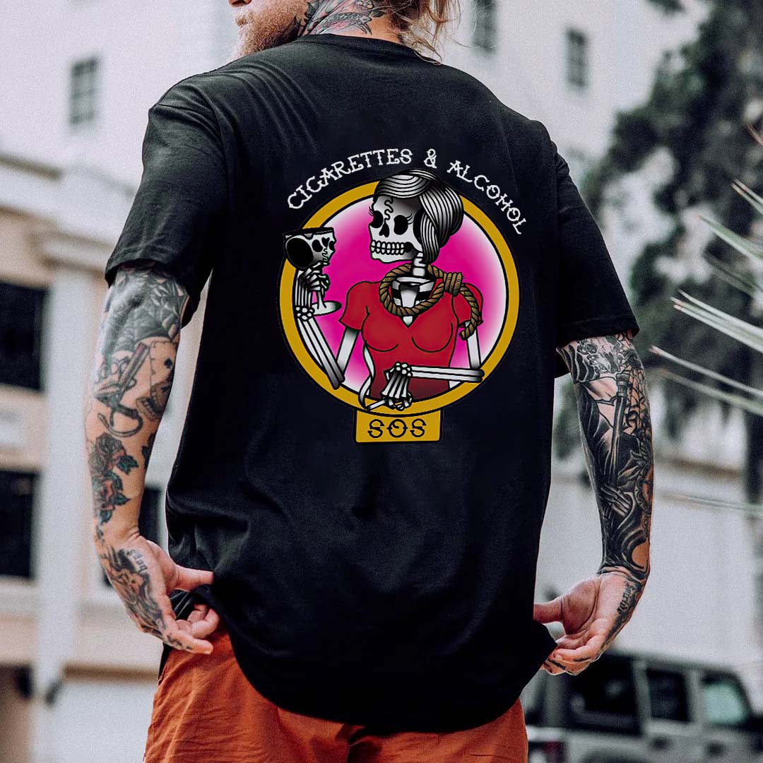 Cigarettes & Alcohol Printed Men's T-shirt