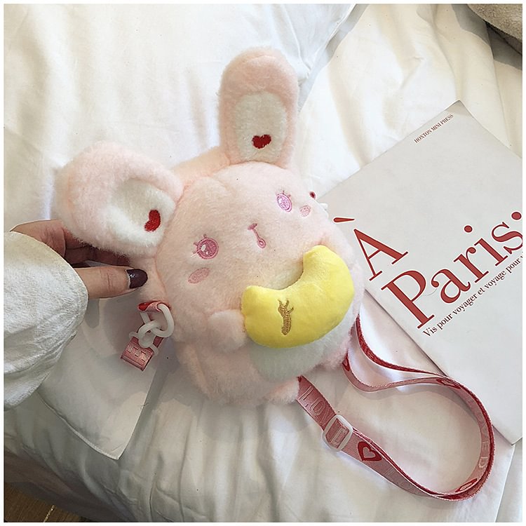 Sweetheart Plush Bunny Shoulder Bag