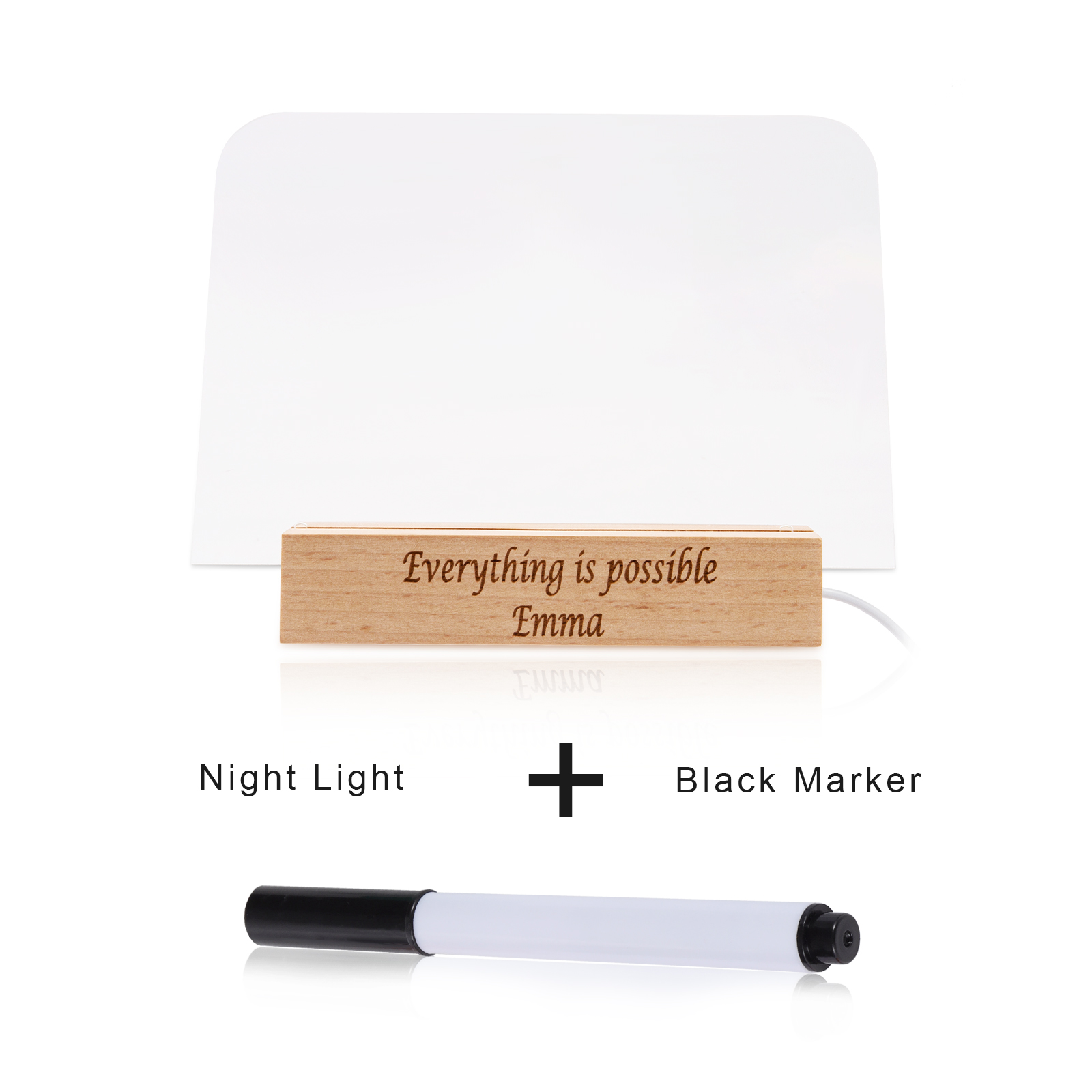 LED Note Board Night Light Message Board Writable Night Lamp Customized ...