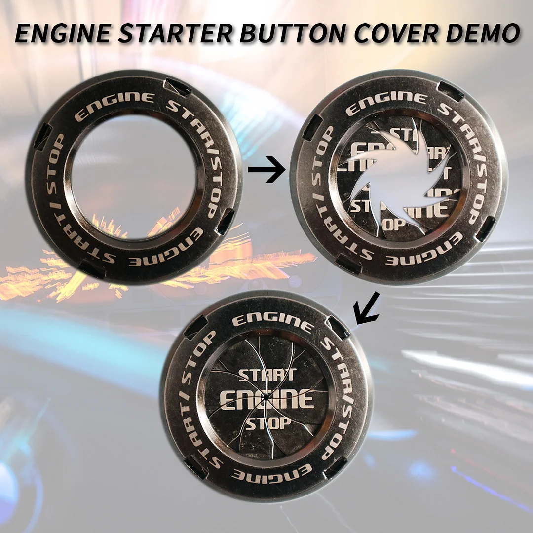 Engine Start Stop Spin Button Cover Push to Start Button Ignition ...