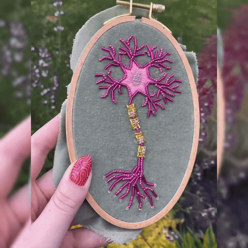 Neuron Beadwork Anatomical Embroidery Kit