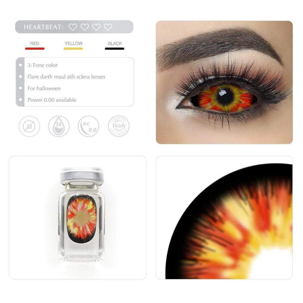 Flare Darth Maul Sith Sclera Halloween Contacts
