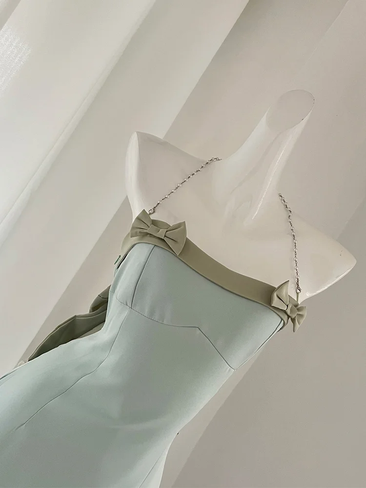 Wongn Women Spaghetti Strap Dress French Frocks Gyaru Backless One ...