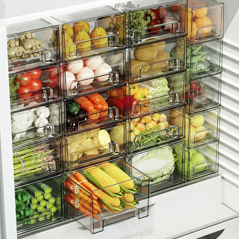 Refrigerator Storage Box Kitchen Food Drawer Storage Food Grade Food ...