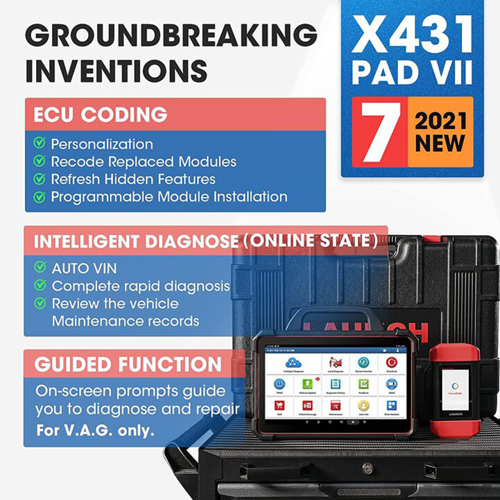 LAUNCH X431 PAD VII Automotive Diagnostic Tool All-in-One Scan Tool ...
