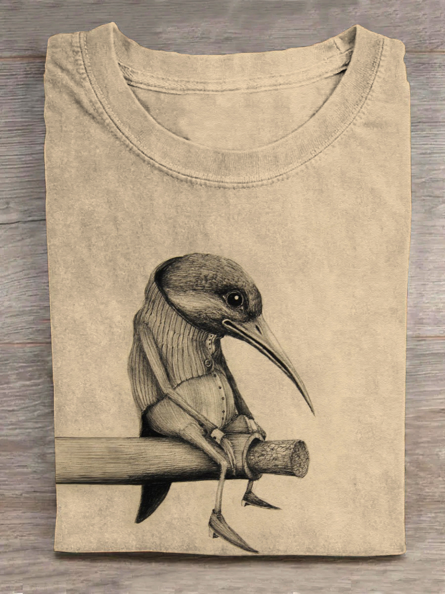 Noble Bird Sitting on The Railing T-shirt