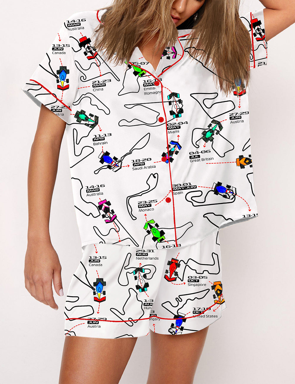 Women's Formula One Racing F1 Pajama Set