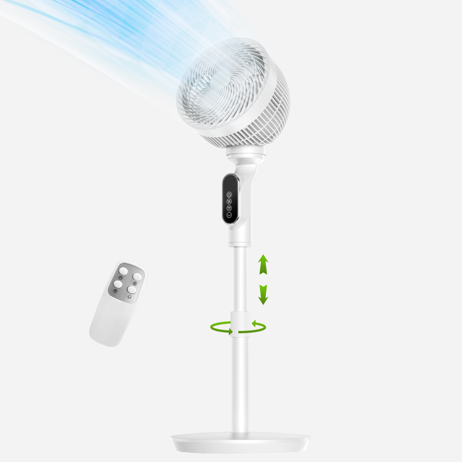 Floor circulation fan, Air air circulation fan, White