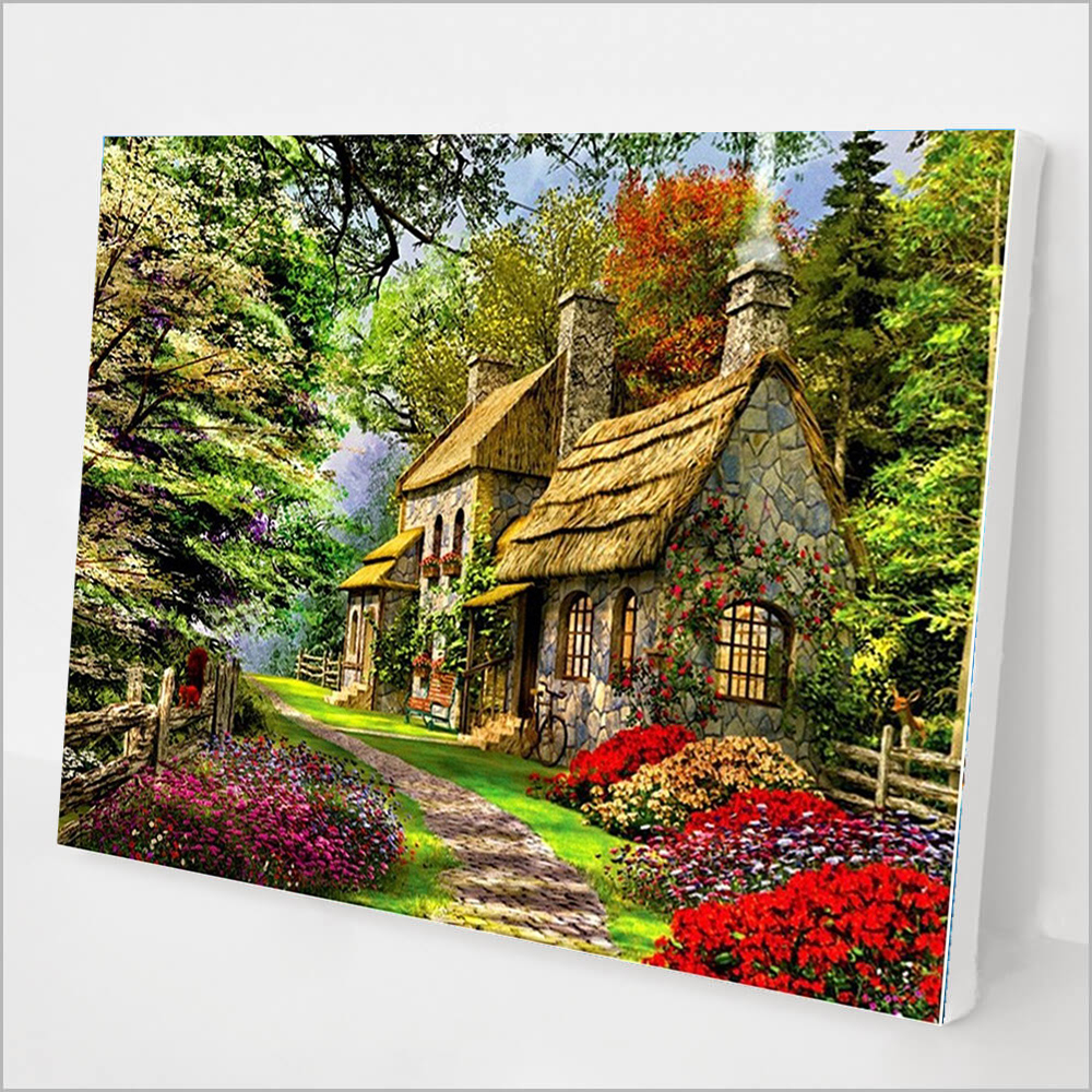 DIY Painting By Numbers | Landscape Cottage