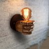 Vintage Resin Fist Left Hand Right Hand Wall Lamp