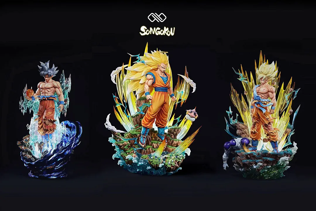 1/4 Scale Super Saiyan 3 Son Goku with LED - Dragon Ball Resin Statue ...