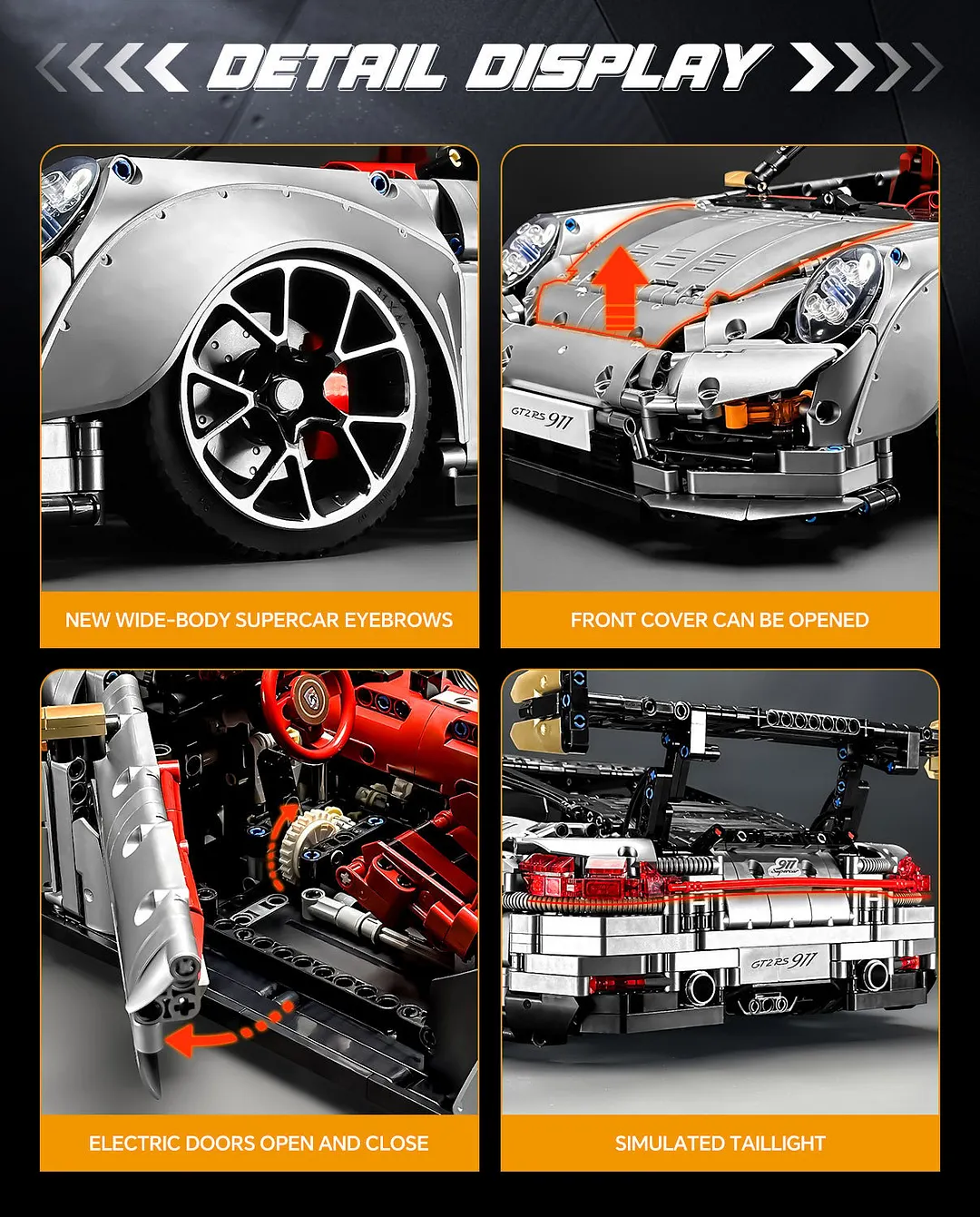 DIY Dynamic Version Super Car Building Kit with Electric Suspension ...