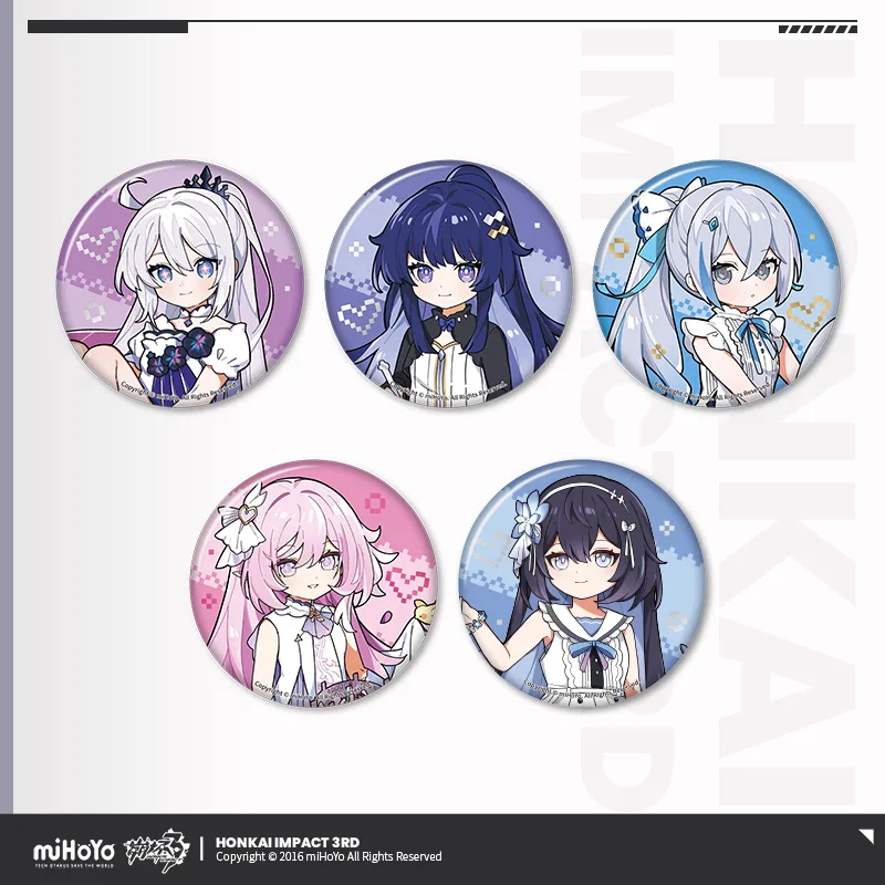 Honkai 3d Chibi Badges [Original Honkai Official Merchandise]
