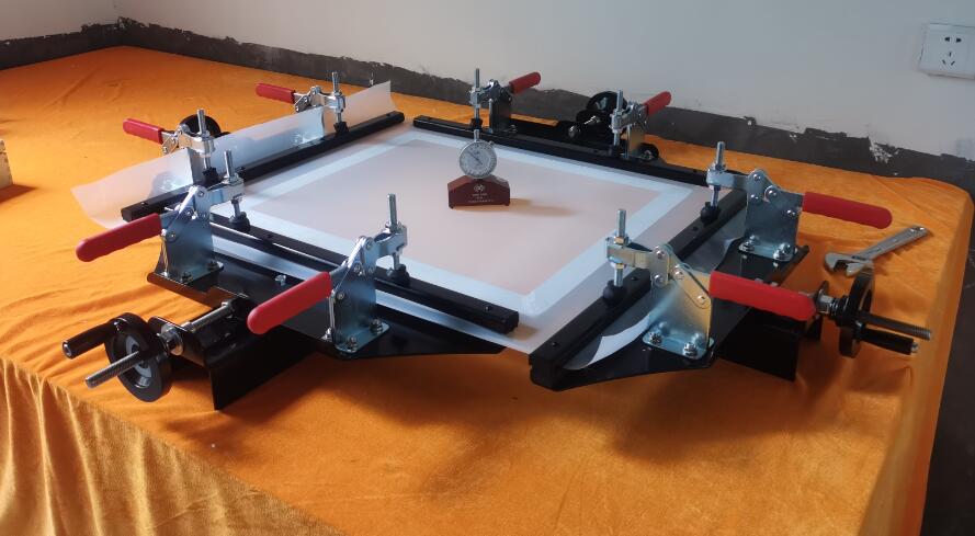 Silk screen mesh stretching machine