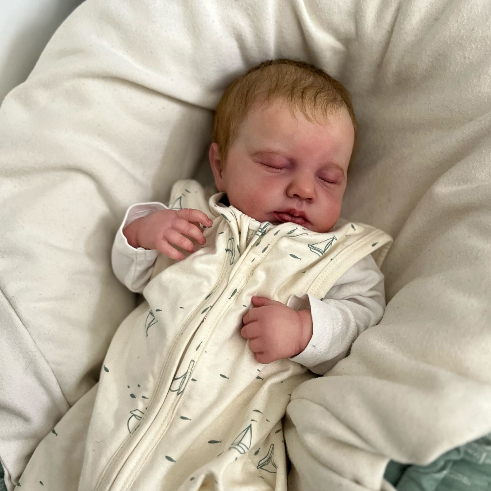 [Heartbeat & Sound] 20'' Truly Look Real Sleeping Baby Doll Girl Canera ...