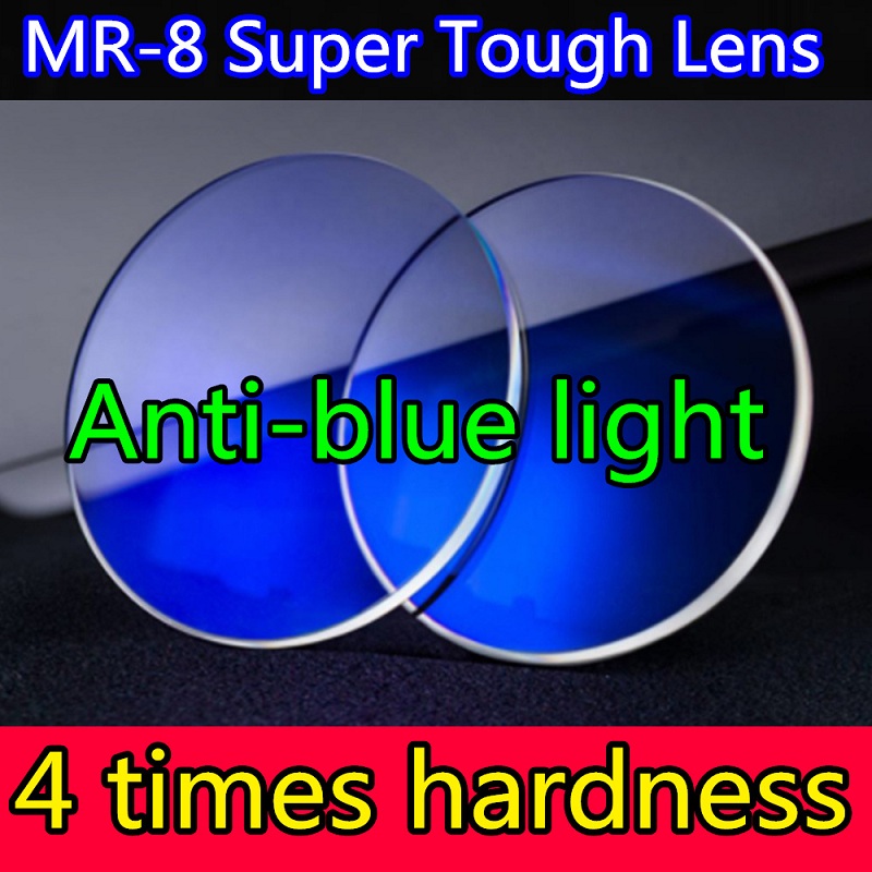 Super Tough MR-8 Series Hardness Anti Blue Light Lens Thin 1.56 1.61 1. ...