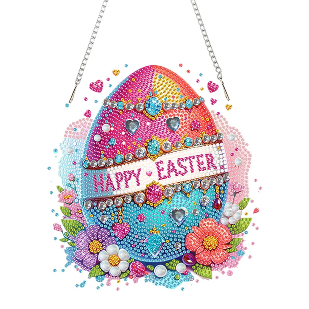 Acrylic Special Shape Easter Egg Diamond Painting Ornaments for Home ...