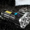4 Lamp Beads LED Multi-function Strong Light Flashlight