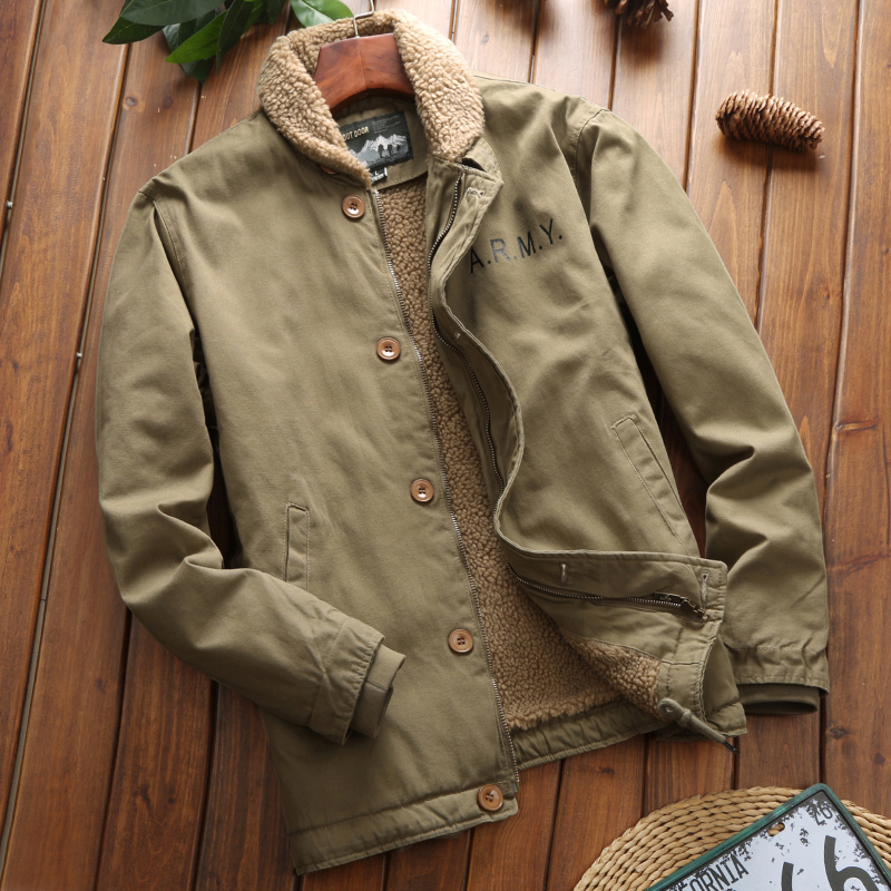 Velvet Army Lapel Jacket Coat