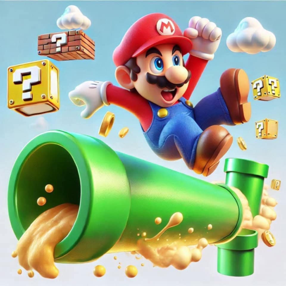 Mario (velvet cloth) Fairy Dust Drills full round/square diamond painting