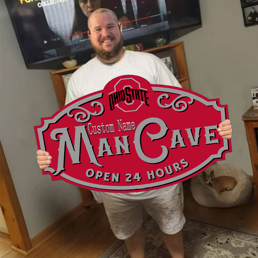 Custom Name Ohio State Buckeyes Man Cave&Diva Cave Sign