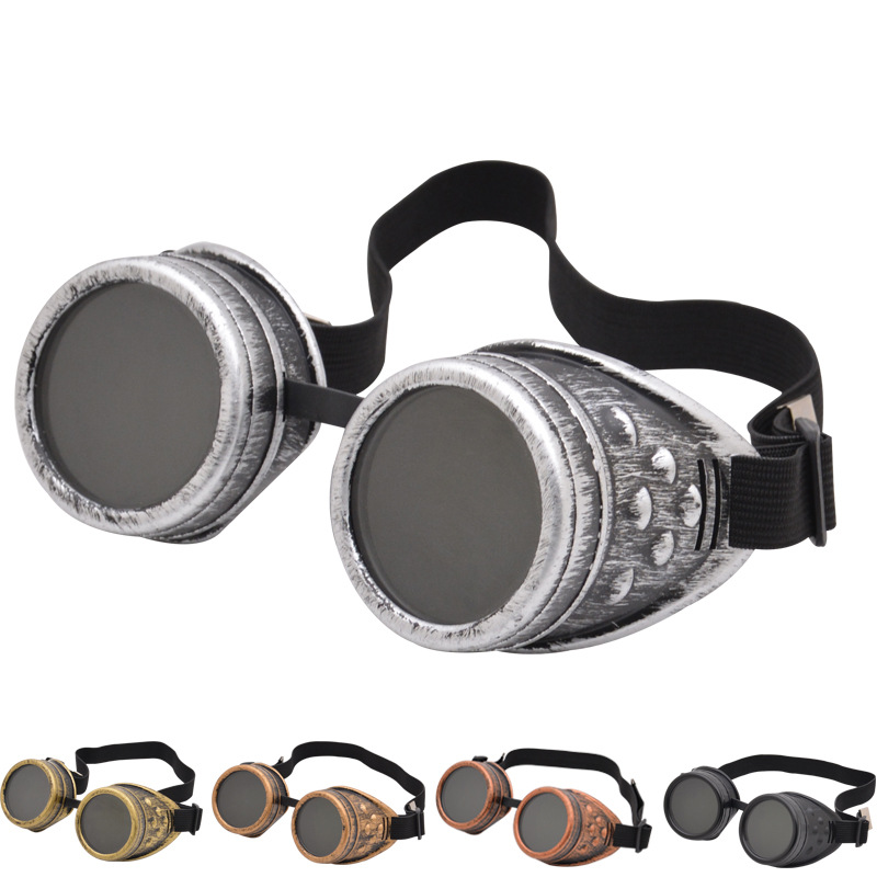 Vintage Steampunk Goggles Glasses for Men Women Halloween DIY Gothic ...