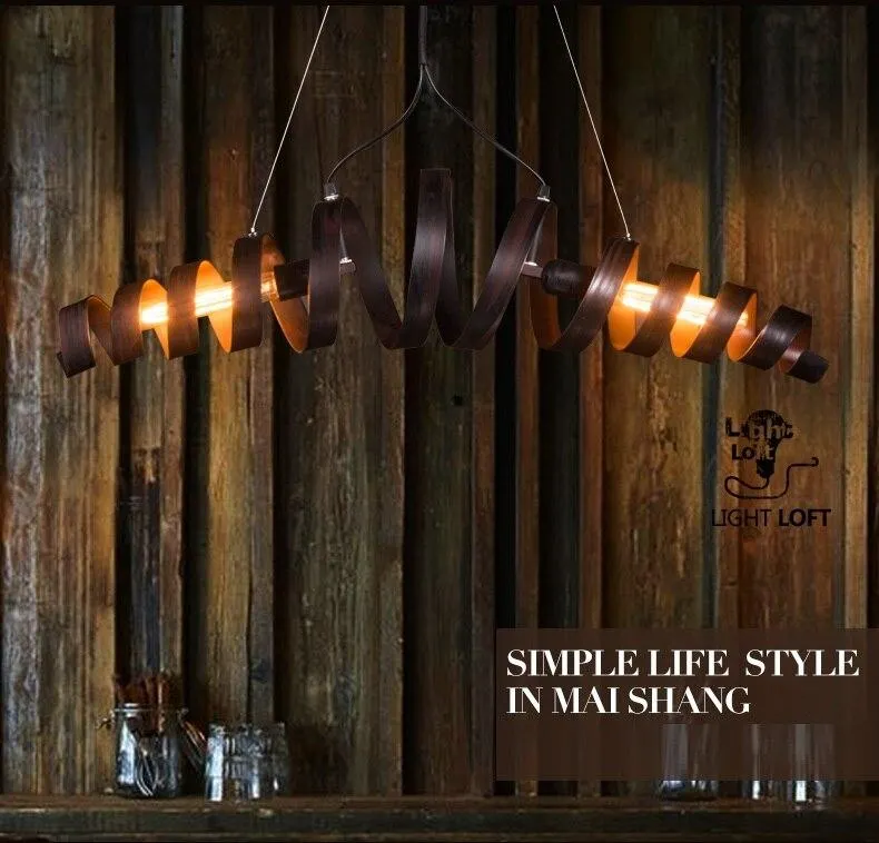 Spiral Spring Industrial Hanging Lamp Bar Retro Vintage Pendant Light ...