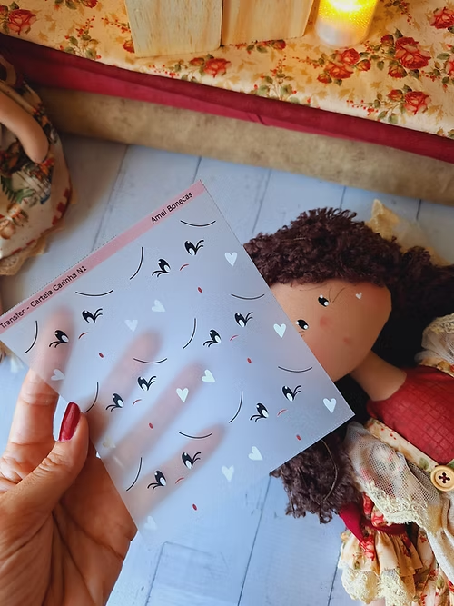 Cute Baby Face Iron-On Transfer Card