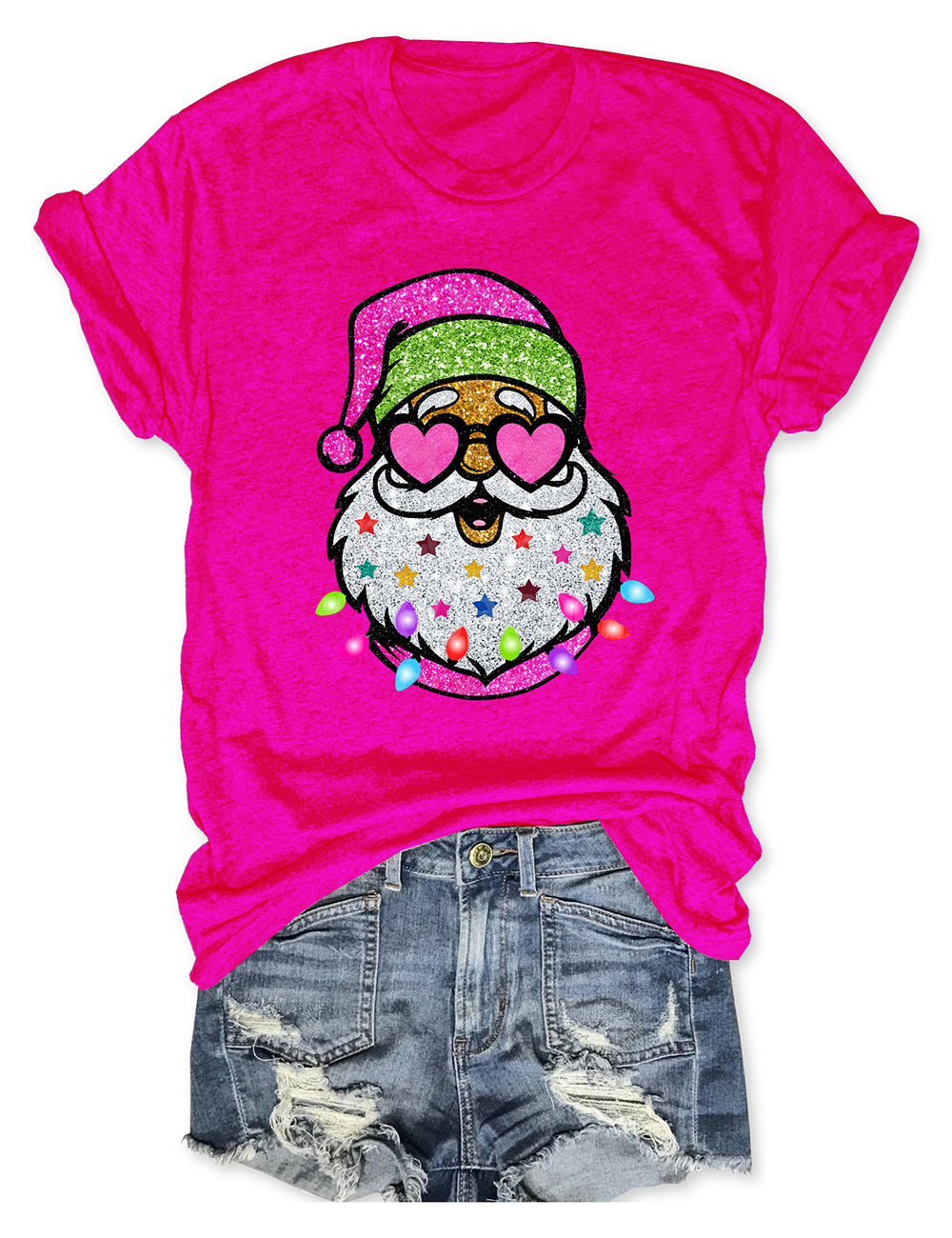 Santa With Sunglasses Christmas Tee santa-with-sunglasses-christmas-tee